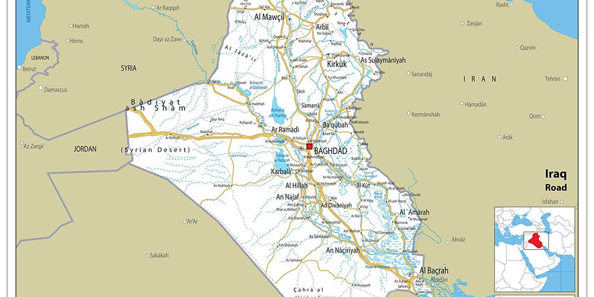 Iraq Road Map– I Love Maps