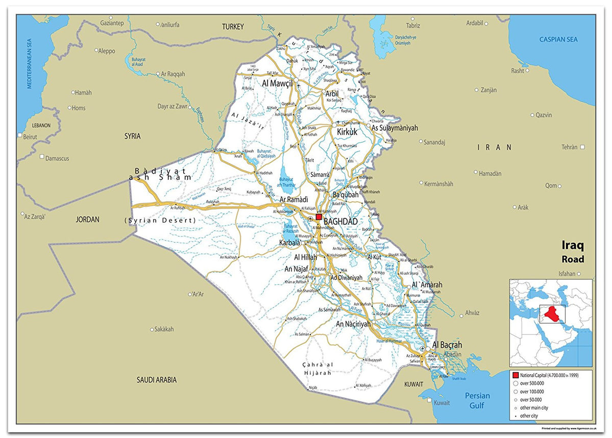 Iraq Road Map– I Love Maps