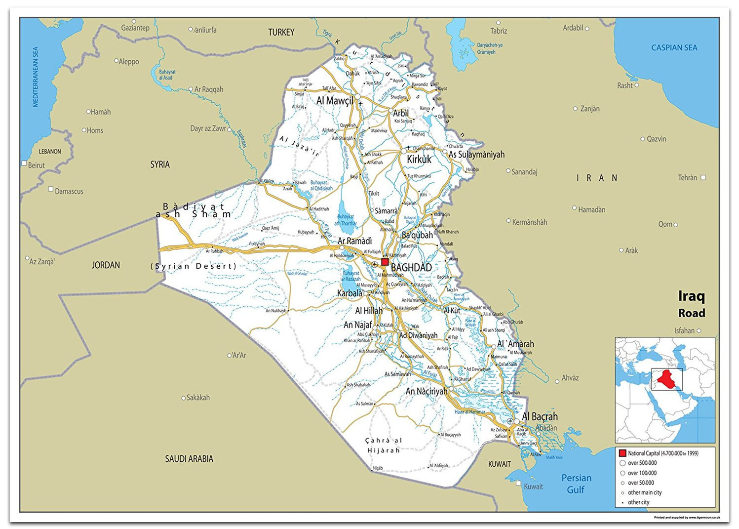 Iraq Road Map– I Love Maps