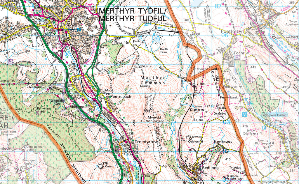 Merthyr Tydfil County Map | I Love Maps