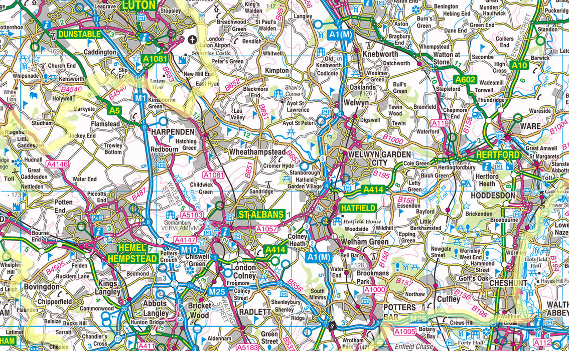 Hertfordshire County Map– I Love Maps