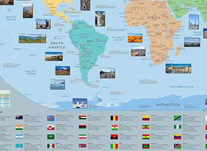 Set Of Two Fascinating Facts & Great Discovery World Maps - 100cm x70c ...