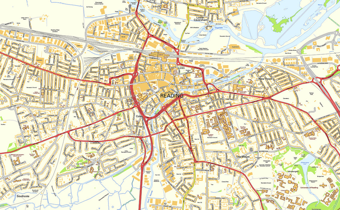 Reading Street Map– I Love Maps