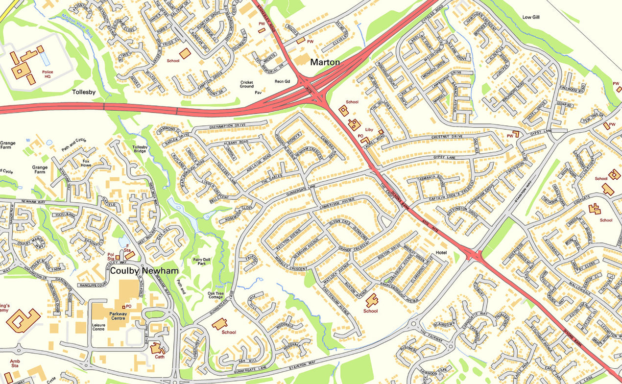 Middlesbrough Street Map– I Love Maps