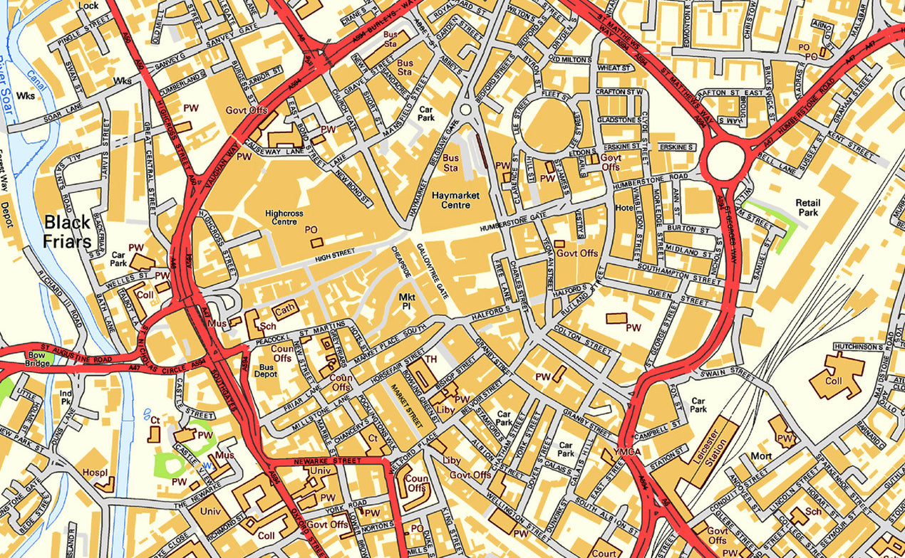 Leicester City Centre Street Map– I Love Maps
