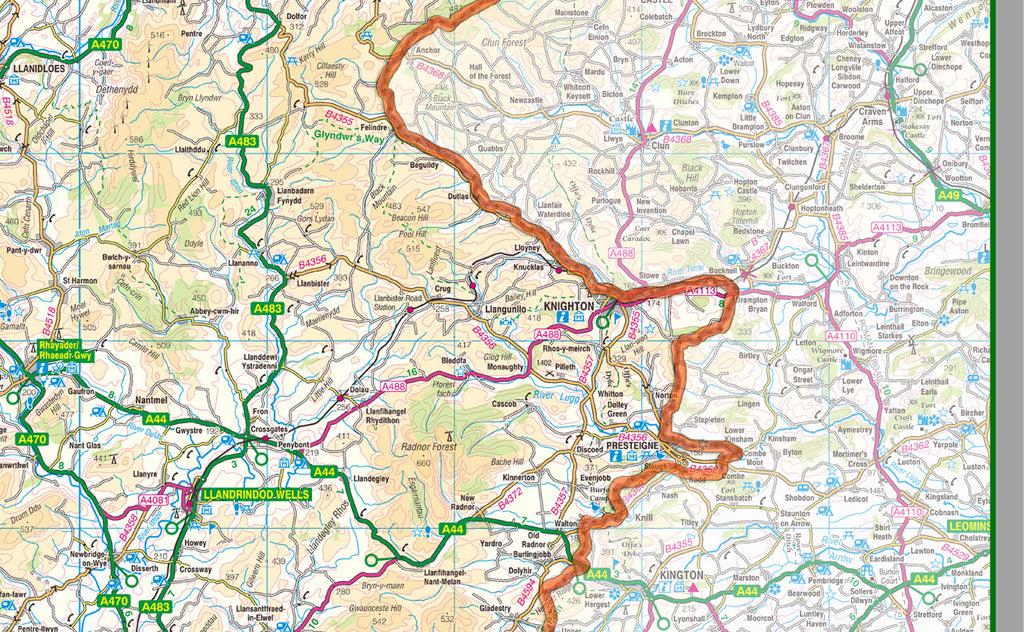 Powys County Map | I Love Maps
