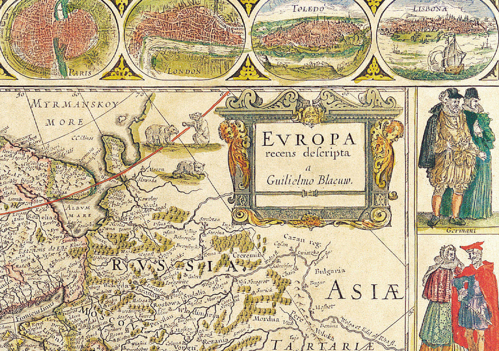 Antique 1645 Map of Europe by Willem Blaeu | I Love Maps