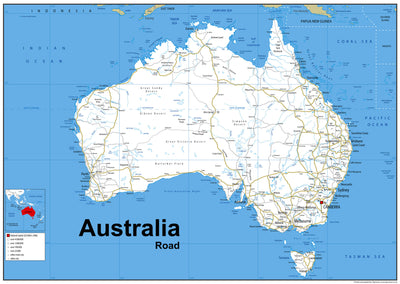 Australia Road Map– I Love Maps