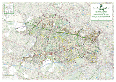 Ealing London Borough Map | I Love Maps