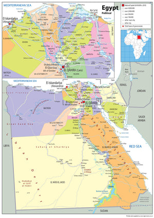 Egypt Political Map– I Love Maps
