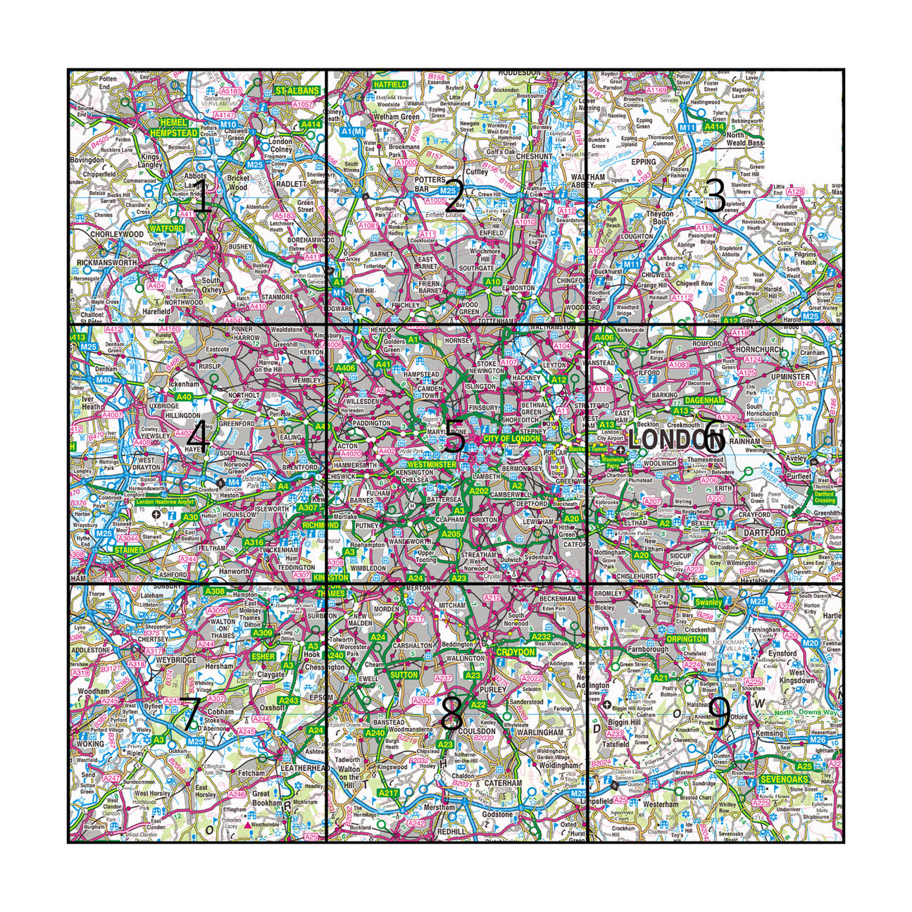 Sheet 7. London South West Street Map– I Love Maps