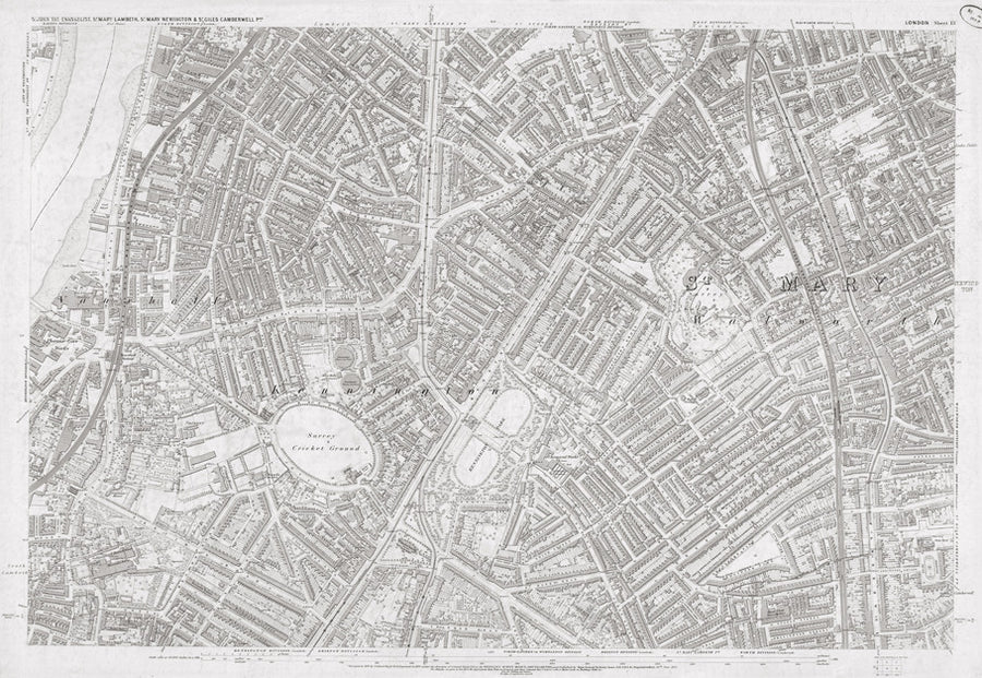 London 1872 Ordnance Survey Map - Sheet LV - Kennington– I Love Maps