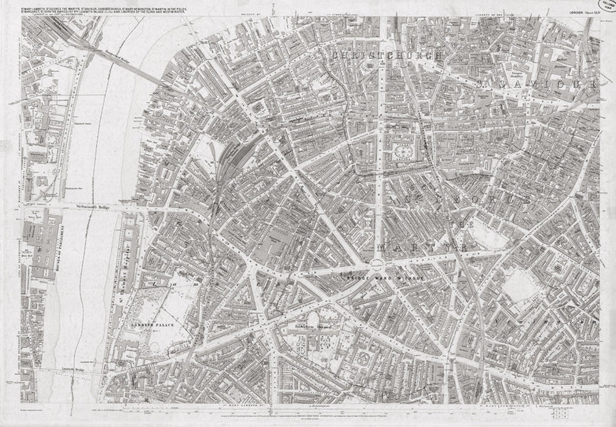 London 1872 Ordnance Survey Map - Sheet XLIV - Lambeth– I Love Maps