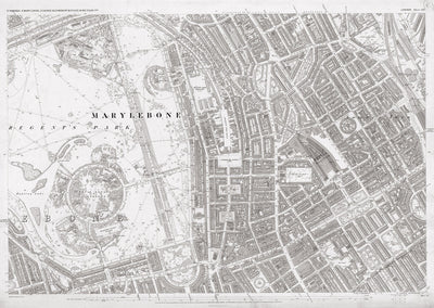 London 1872 Ordnance Survey Map - Sheet XXV - Marylebone– I Love Maps