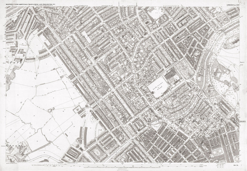 London 1872 Ordnance Survey Map - Sheet XXIV - St John's Wood– I Love Maps