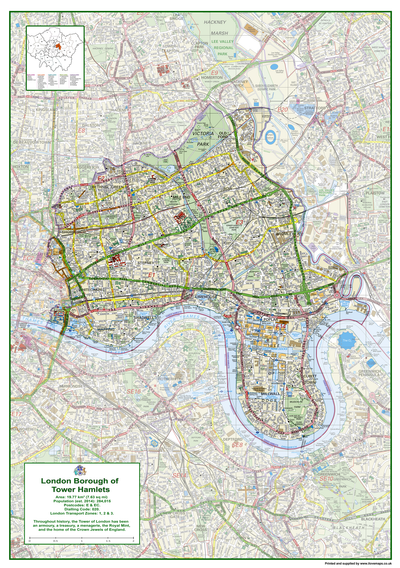 Tower Hamlets London Borough Map– I Love Maps