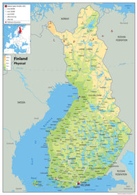 Finland Physical Map– I Love Maps