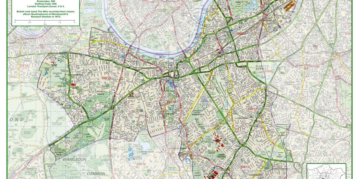 Wandsworth London Borough Map– I Love Maps
