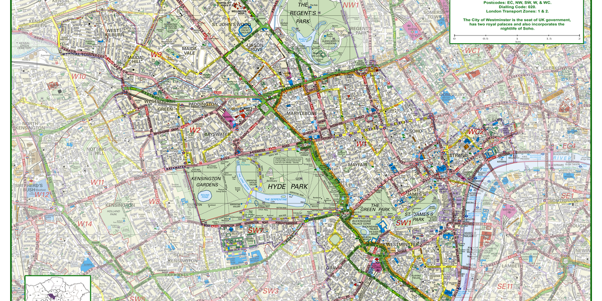 Westminster London Borough Map– I Love Maps