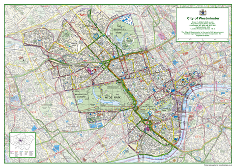 Westminster London Borough Map | I Love Maps