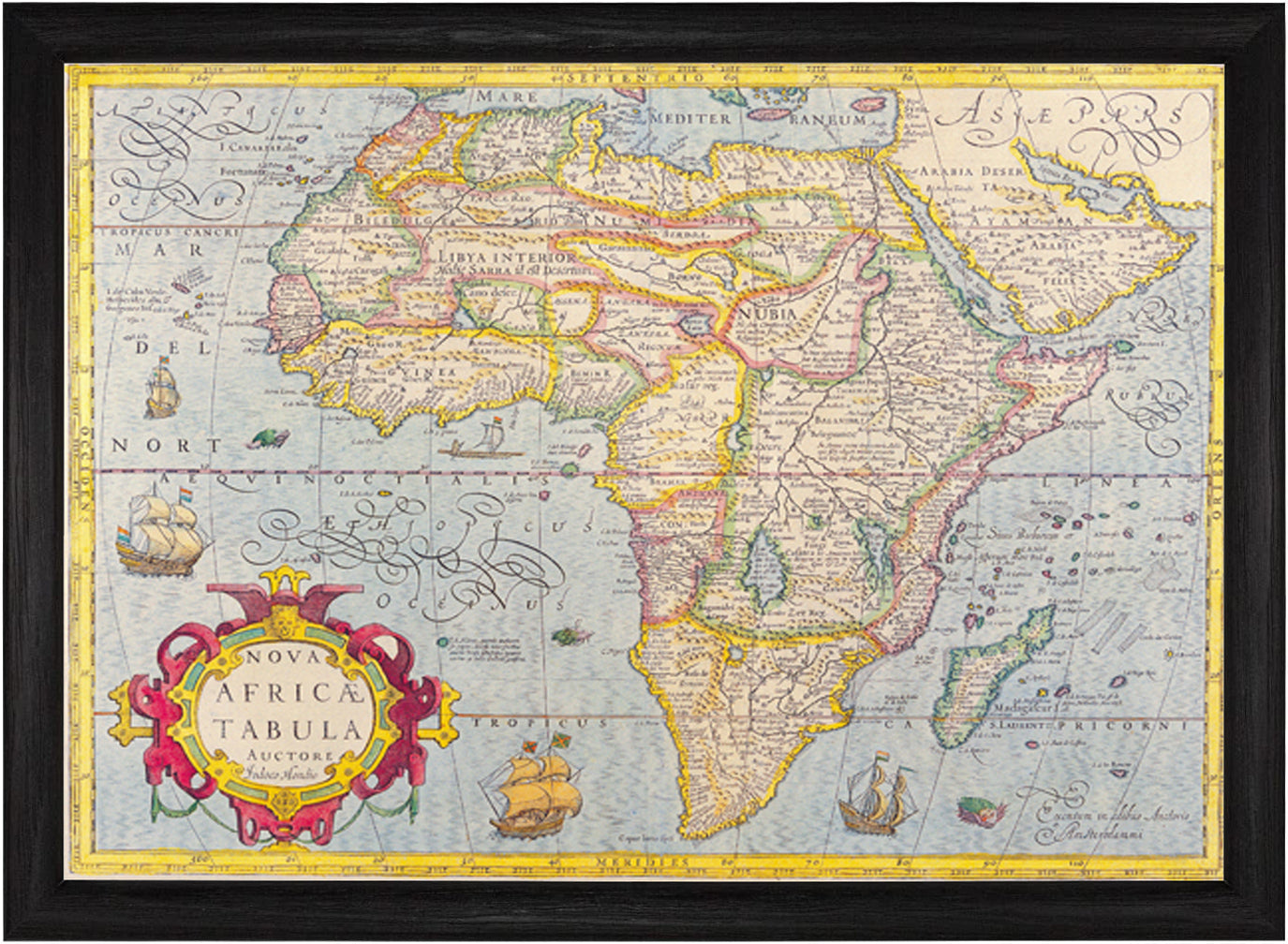 Antique 1606 Map of Africa by Jodoco Hondio– I Love Maps