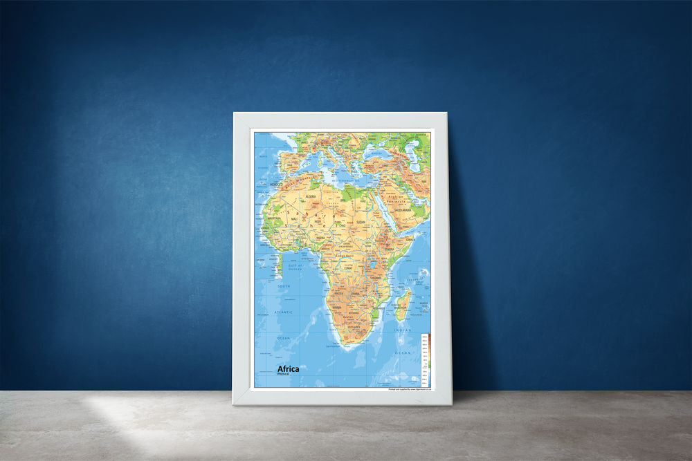 africa map physical