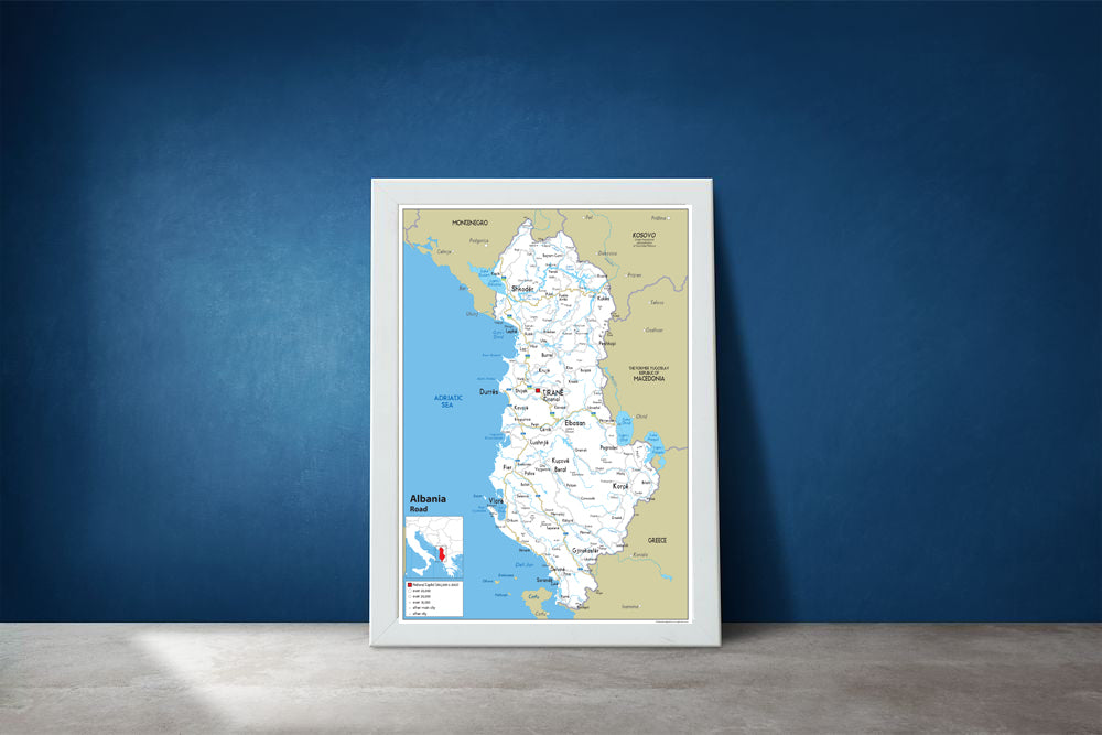 Albania Road Map– I Love Maps