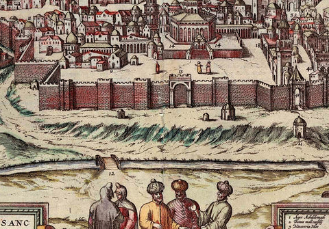 Antique 1582 Map of Jerusalem by Georg Braun and Frans Hogenberg | I ...