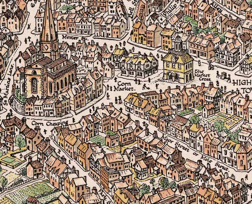 Antique 1923 Illustrated Map of Birmingham by Bernard Sleigh– I Love Maps