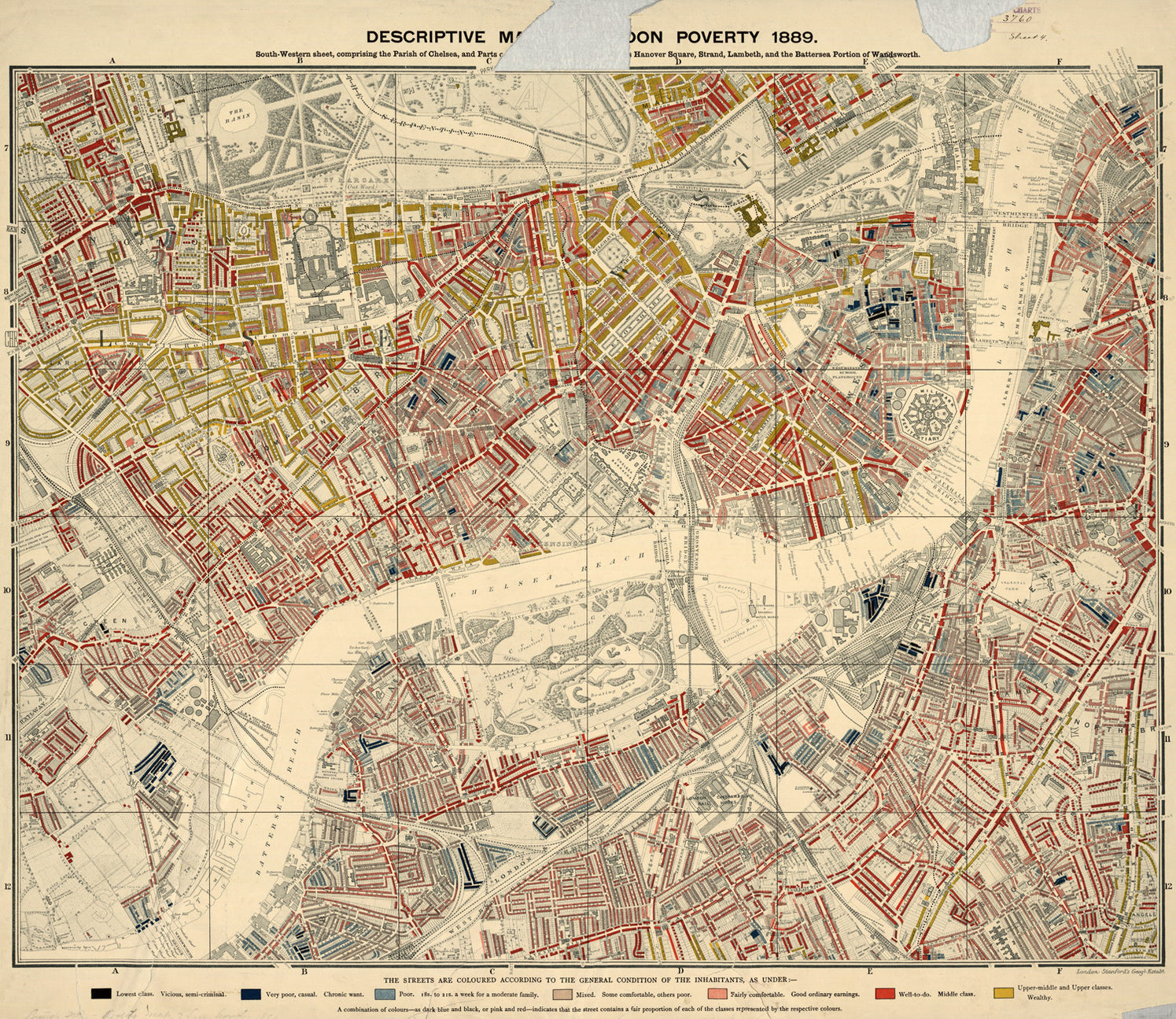 Charles Booth's London Poverty Map - North-West Sheet - 1889– I Love Maps