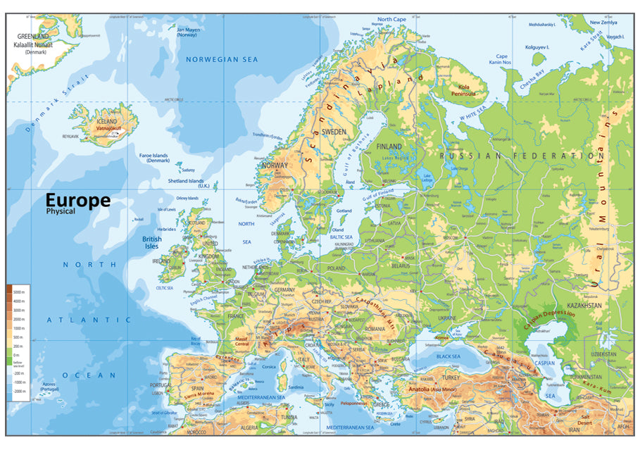 Europe Physical Map | I Love Maps
