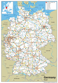 Germany Road Map– I Love Maps