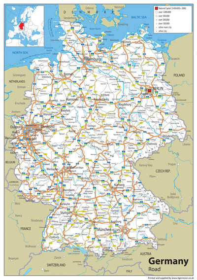 Germany Road Map– I Love Maps