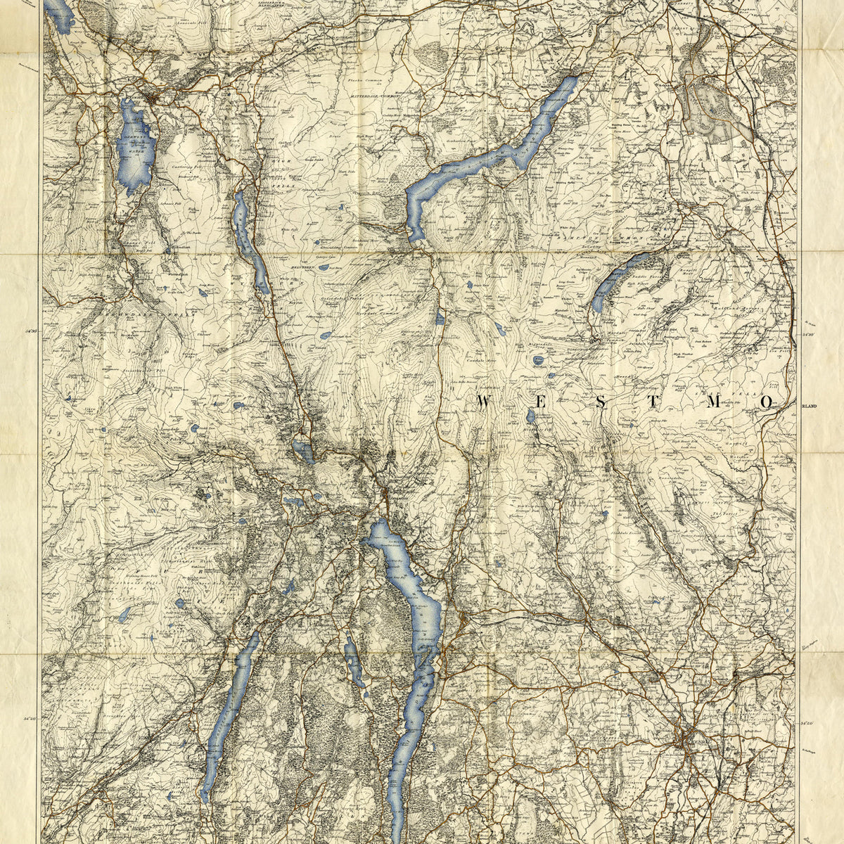 The Lake District Ordnance Survey Map - 1900– I Love Maps