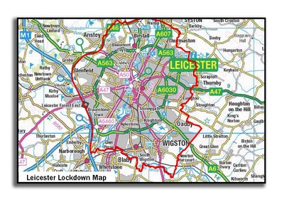 Official Leicester Lockdown Map (84.1 cm x 59. 4cm)– I Love Maps