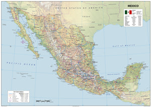 Detailed Physical Map of Mexico– I Love Maps