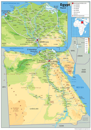 Egypt Physical Map– I Love Maps