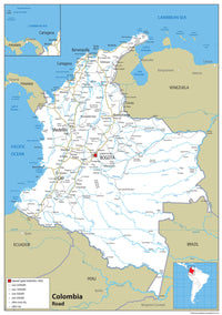 Colombia Road Map– I Love Maps