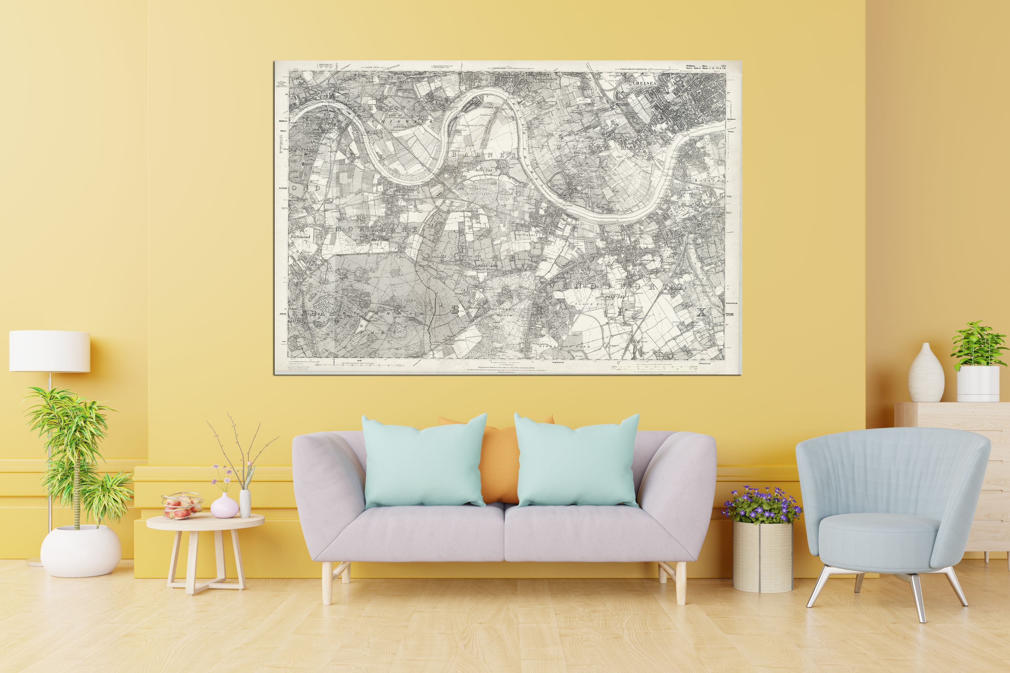 1872 Ordnance Survey Map of Southwest London– I Love Maps