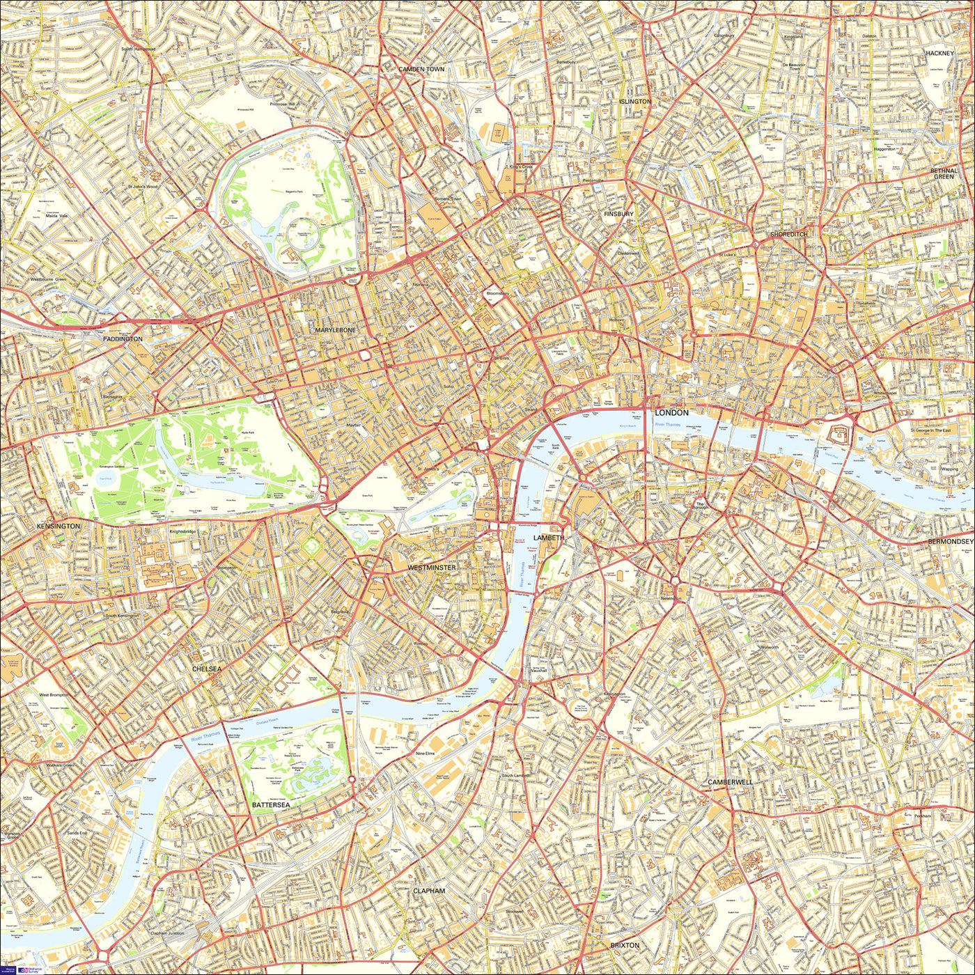 Central London Street Map– I Love Maps